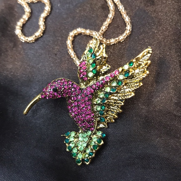 Jewelry | Retro Hummingbird Bird Pendant Chain Necklace | Poshmark